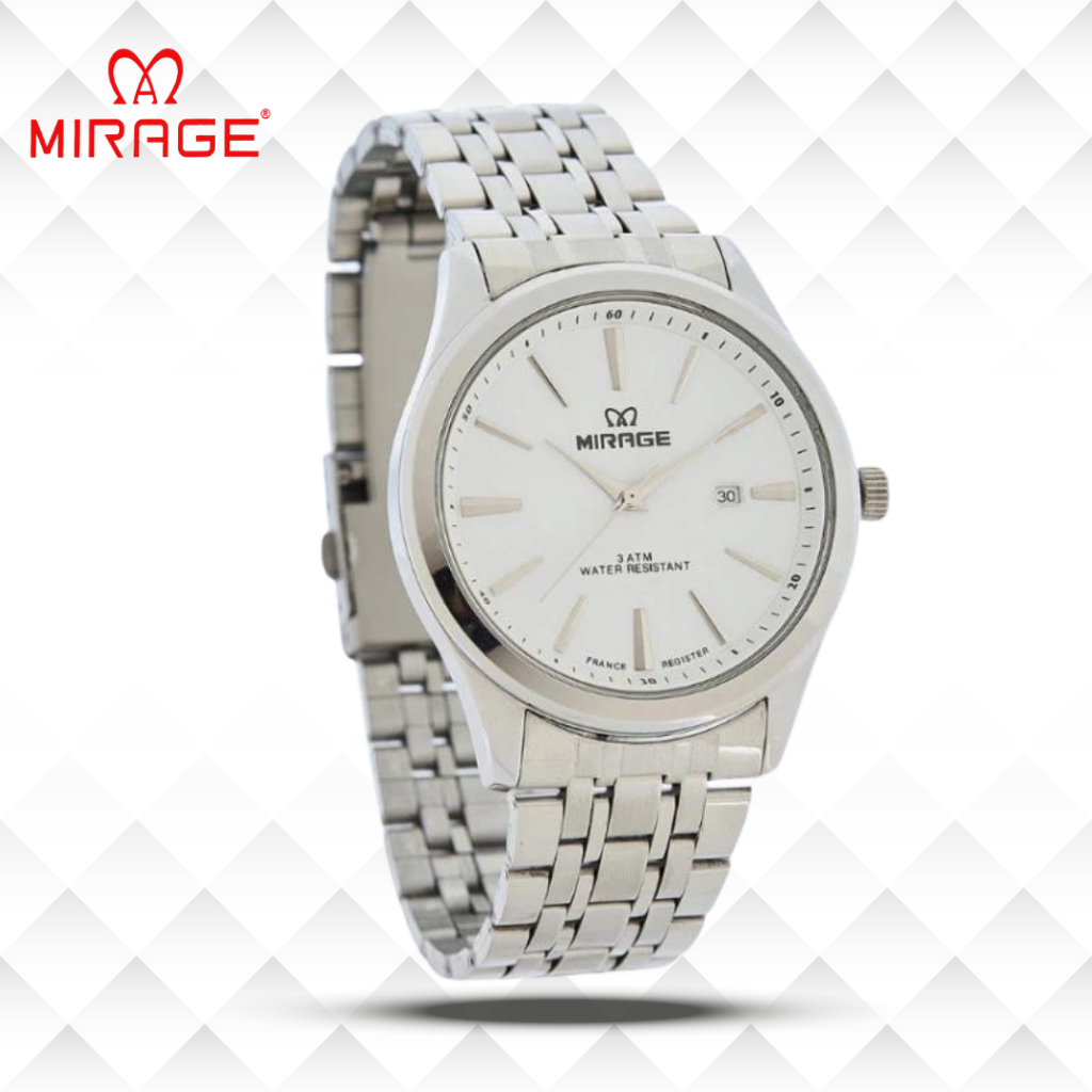 Jual Mirage Jam Tangan Pria Analog 8779 M Silver Original Stainless ...