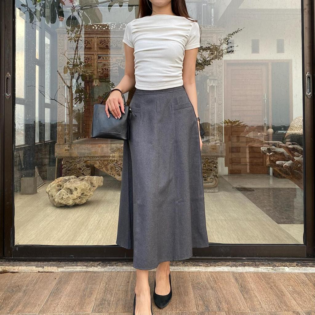 Jual Rok A Line Korean Style | Himari Skirt | DEEPNY | Shopee Indonesia