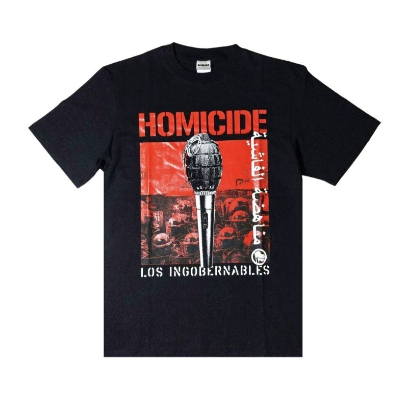 Jual T-shirt Band Official Homicide - Granade (Rilised by grimloc black ...