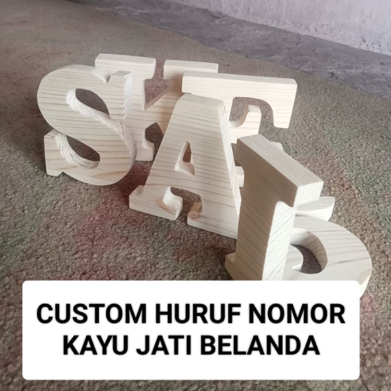 Jual CUSTOM HURUF TIMBUL KAYU 5-8-10CM | Shopee Indonesia