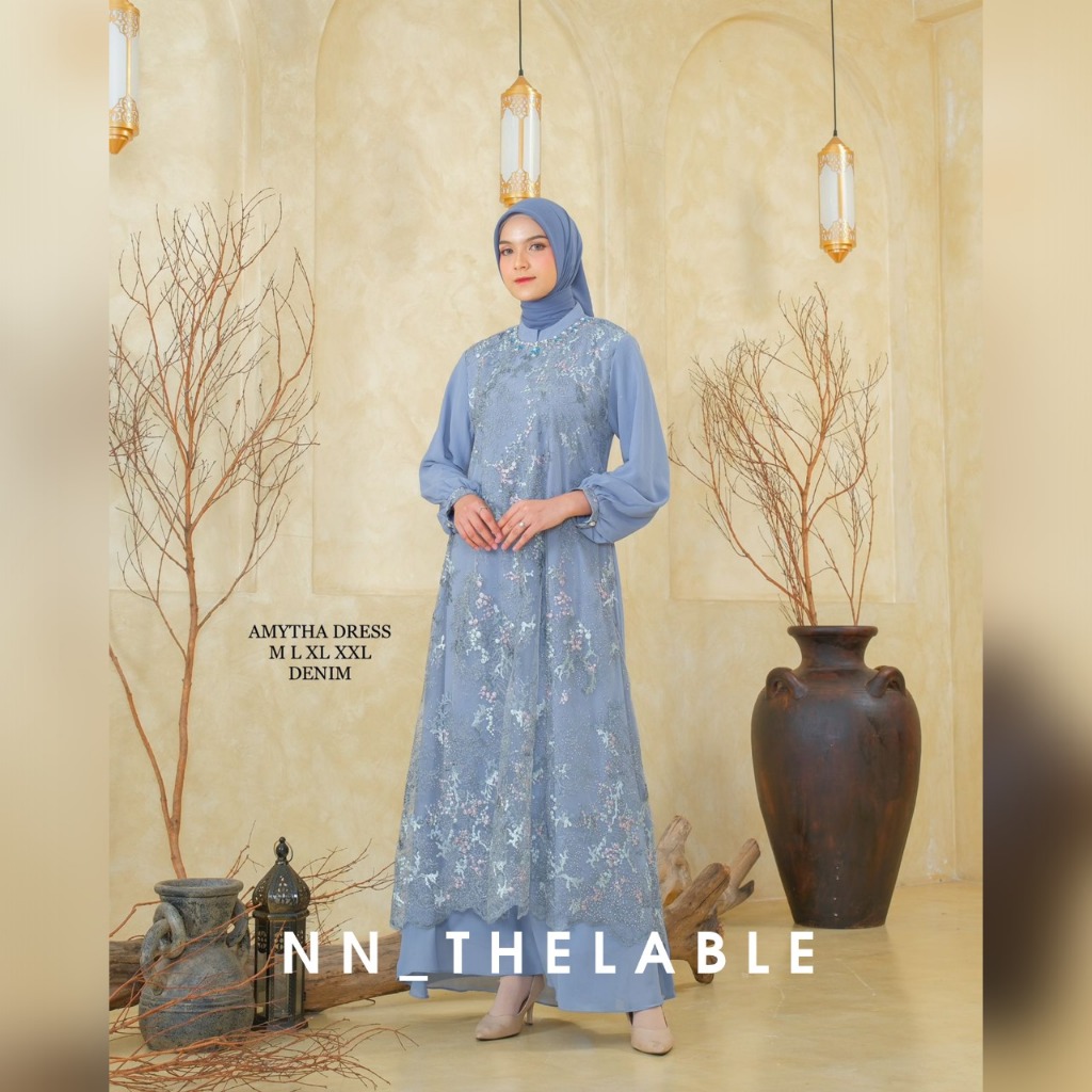 Jual Amytha Dress - Dress Pesta Brukat Mewah / Brokat Elegant / Wisuda ...