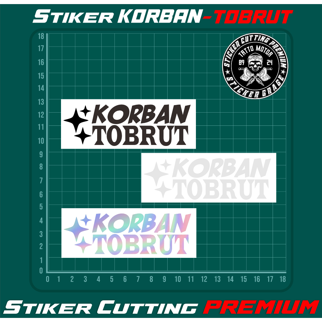 Jual Stiker Motor Variasi Viral KORBAN TOBRUT Sticker Cutting Viral ...