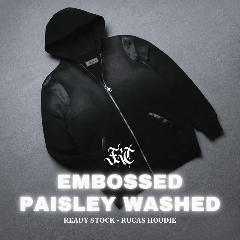 Jual Rucas Zip Hoodie / Zipper Jacket Season 14 "Embossed Paisley ...