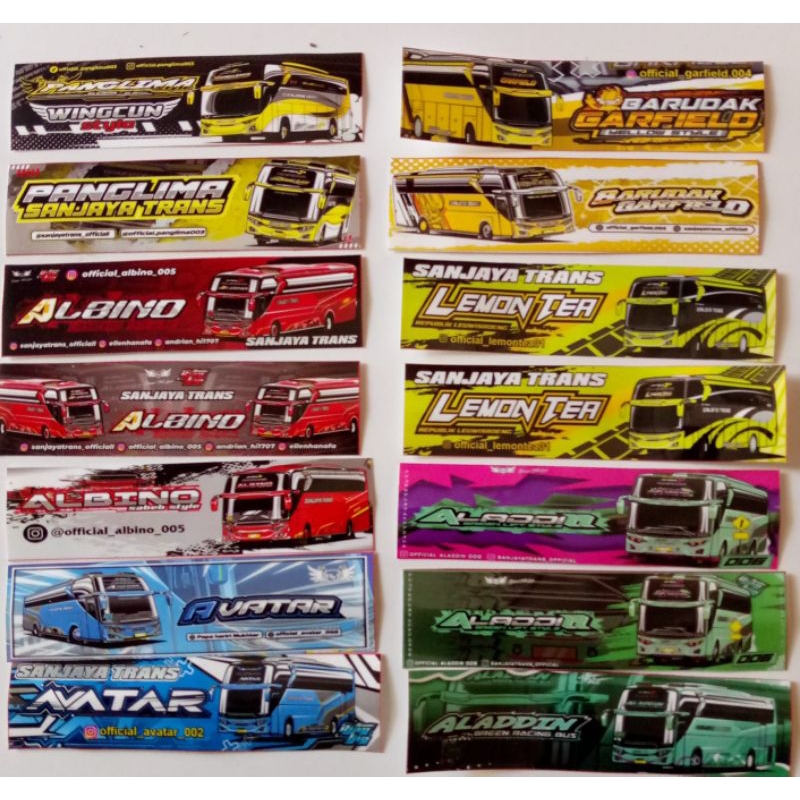Jual stiker bus basuri edisi terbaru dari sanjaya trans aladin,albino ...