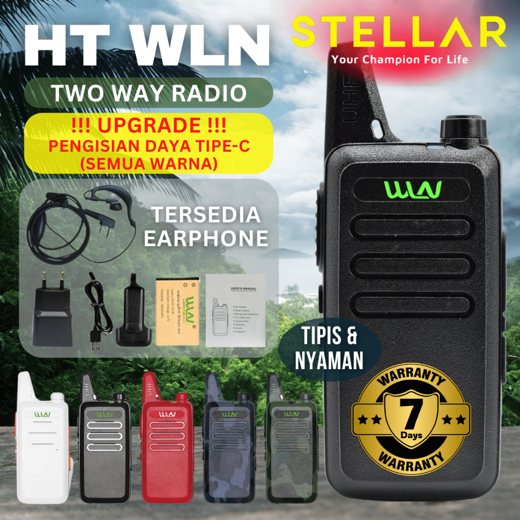 Jual WLN Walkie Talkie Full Set UHF KD C1 7 Hari Garansi | Two Way ...