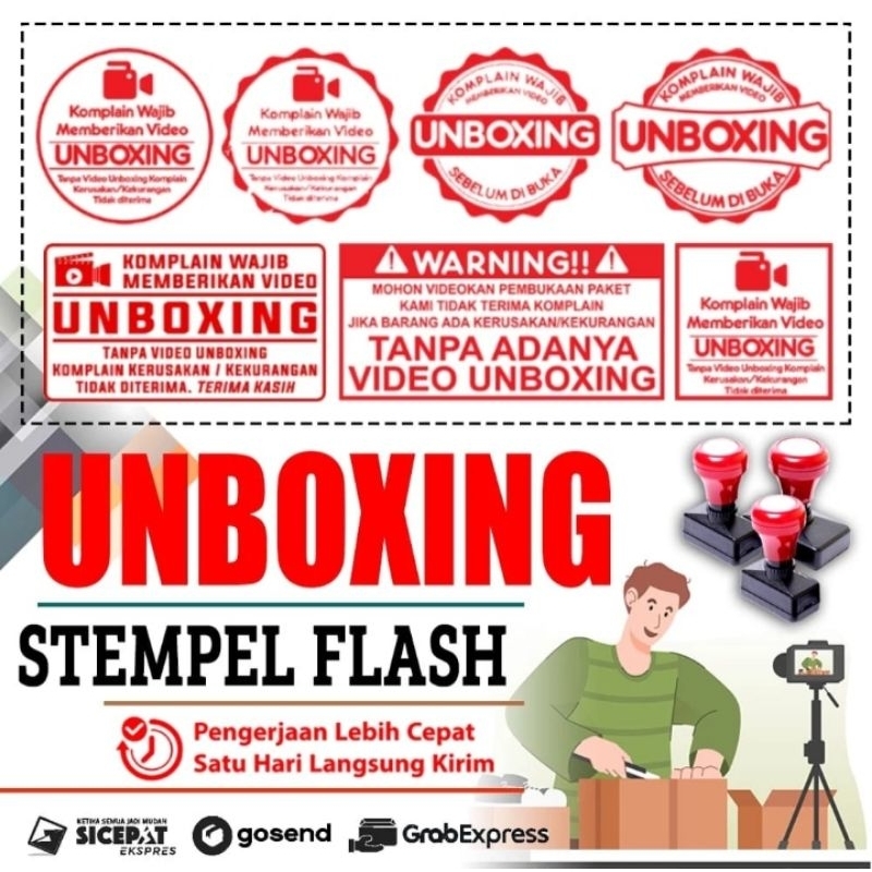 Jual Stempel Unboxing / Fragile / Stempel Otomatis | Shopee Indonesia
