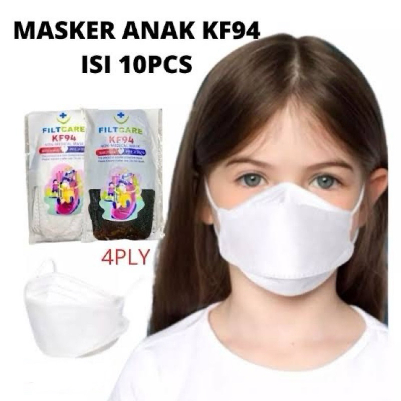 Jual MASKER KF94 ANAK DISPOSABLE MASK ISI 10PCS | Shopee Indonesia