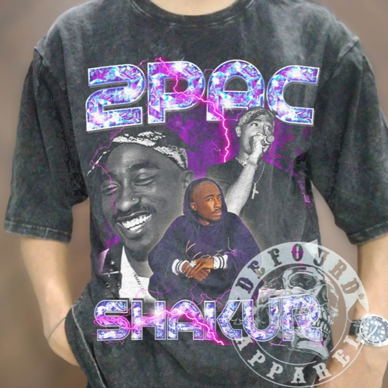 Jual Kaos RapTee TUPAC SHAKUR, 2PAC SHAKUR Vintage Wash, Kaos Rap Tee ...
