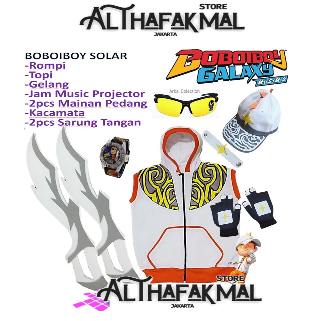 Jual Baju Rompi Kostum Boboiboy Solar Boboiboy Cahaya Solar | Shopee ...