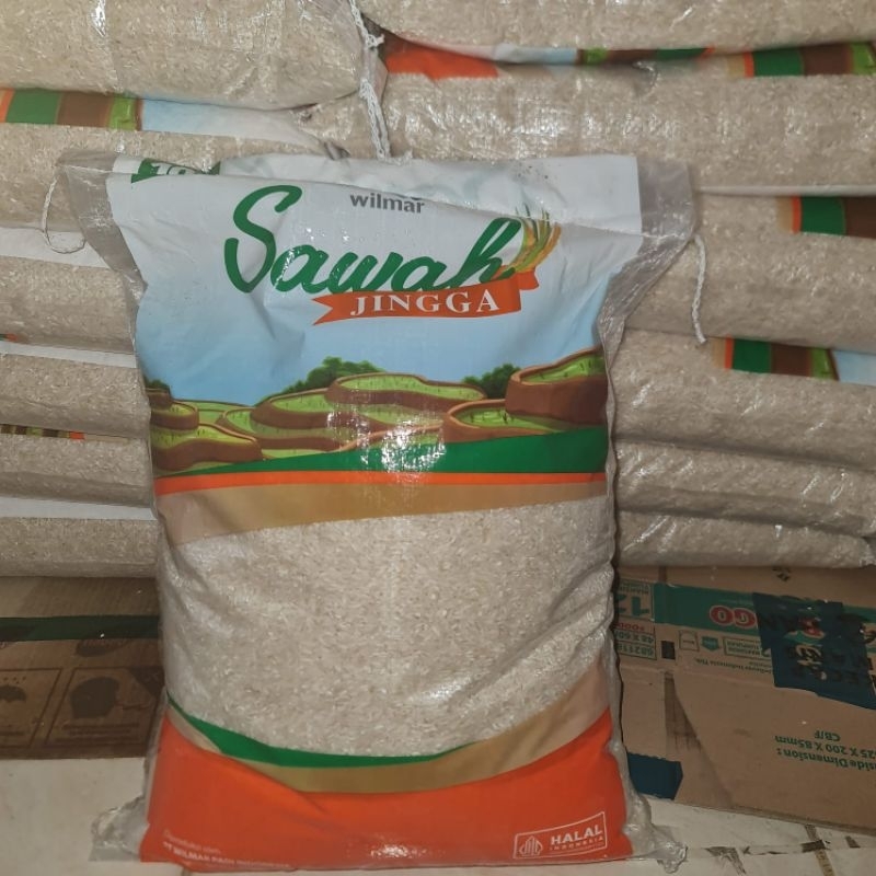 Jual Beras Premium pulen enak Cap Sawah Jingga 5kg | Shopee Indonesia