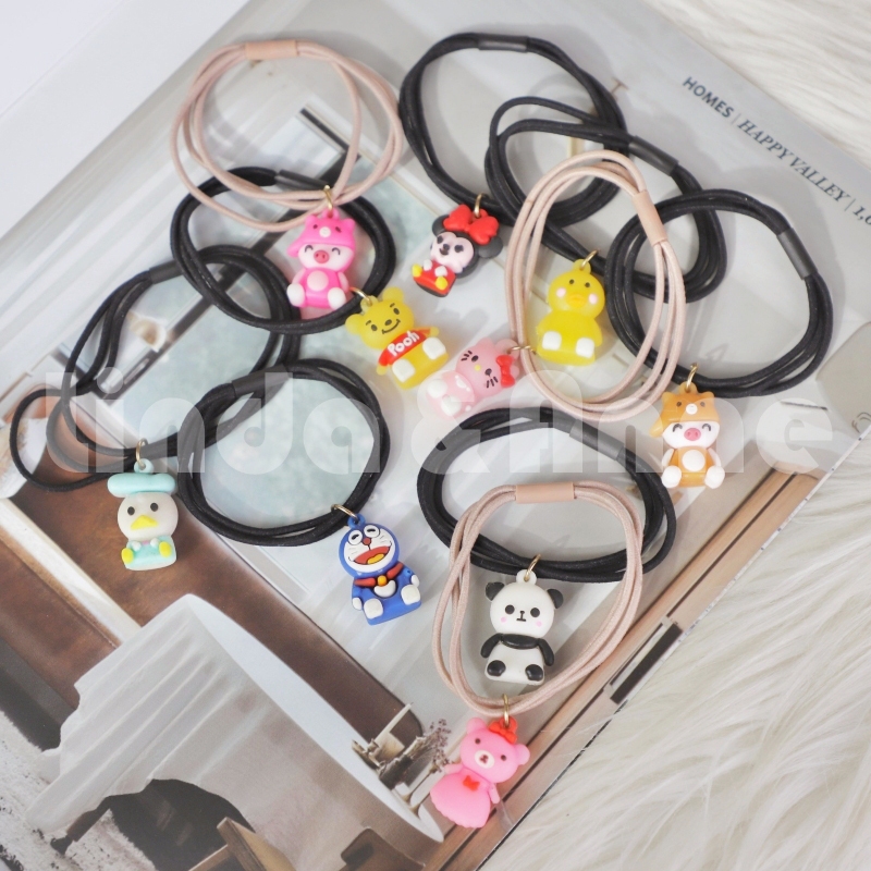 Jual L&A Ikat Rambut Wanita Karakter Kartun Doraemon Aksesoris Kunciran ...