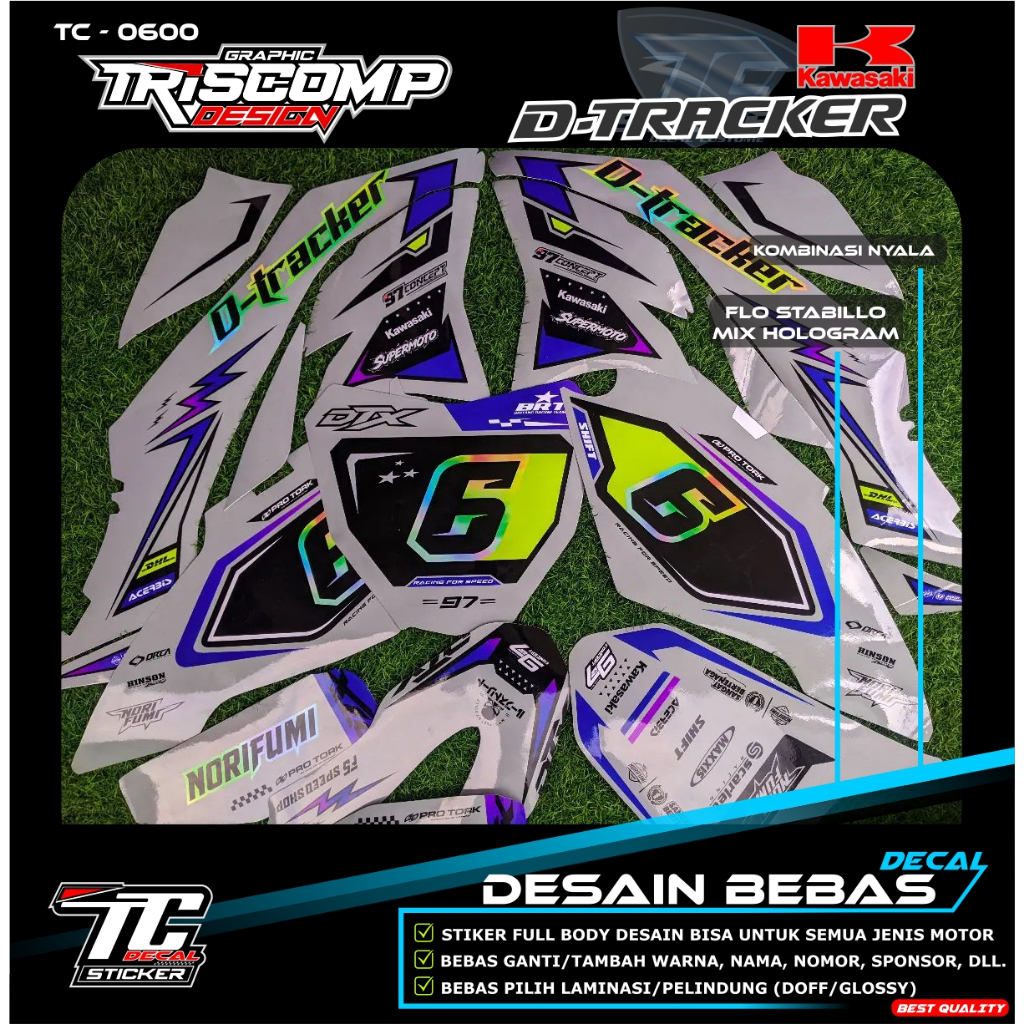 Jual Terbaru Decal stiker Dtracker DTX 150 New / KLX 150 New fulbody ...