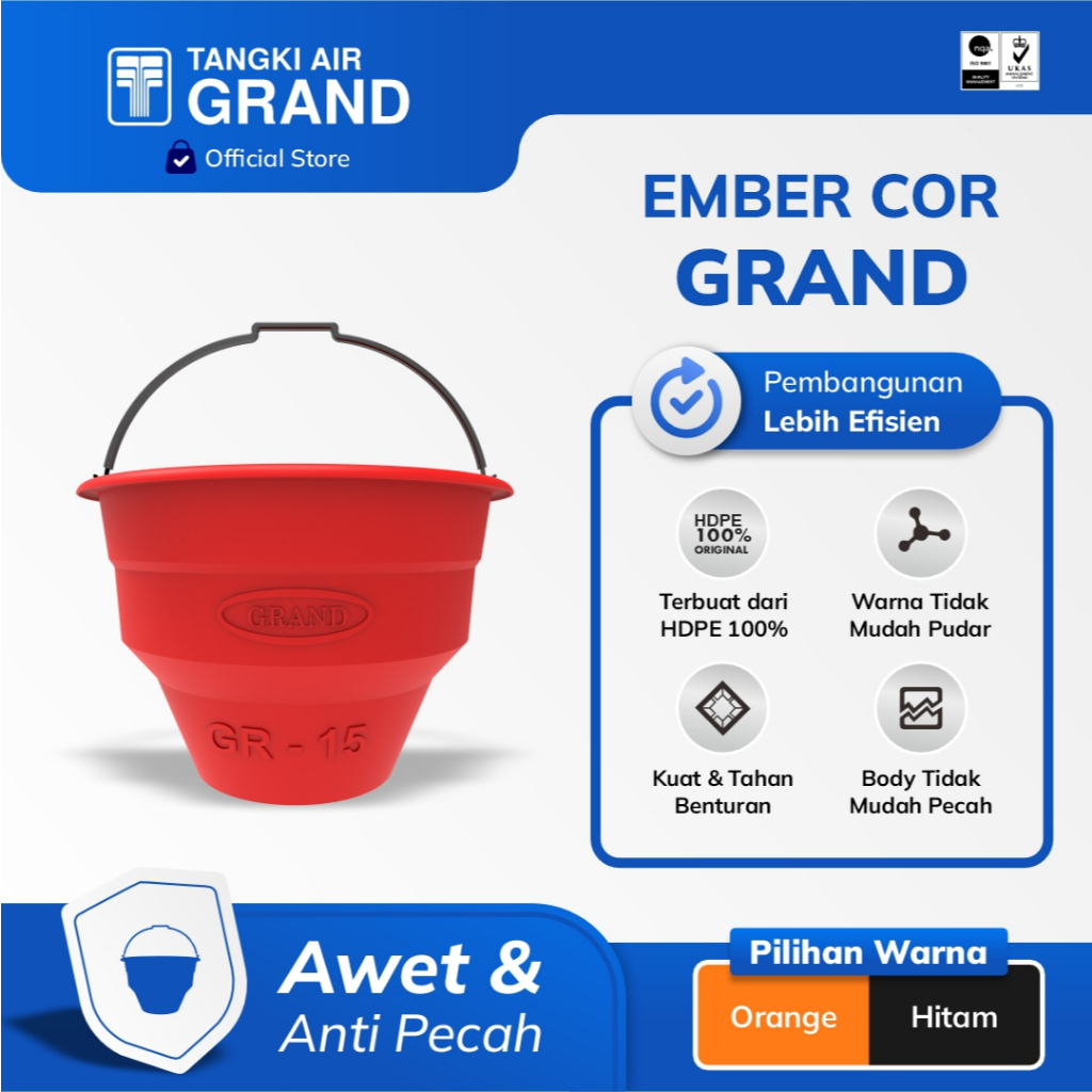Jual Timba Ember Cor Grand Ember Timba HDPE Kuat dan Lentur Anti Pecah ...