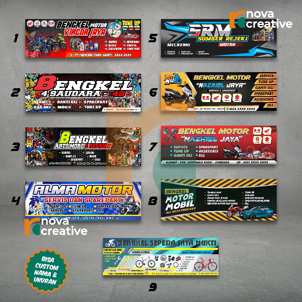 Jual Banner Bengkel Sepeda Spanduk Custom Desain Suka-Suka | Shopee ...