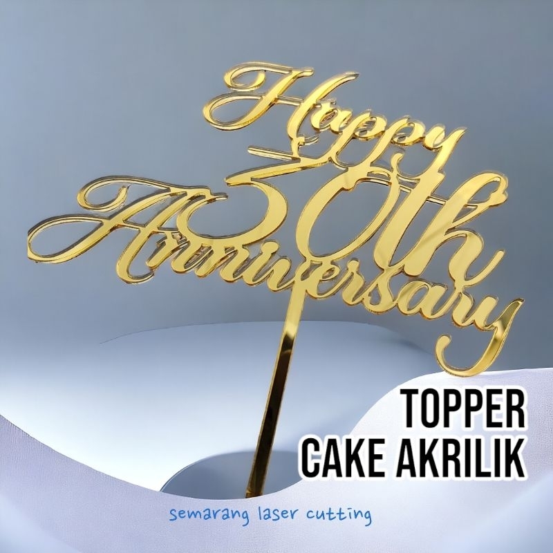 Jual Topper Cake Custom Nama/Topper Cake Gold Mirror/Topper Cake Custom ...