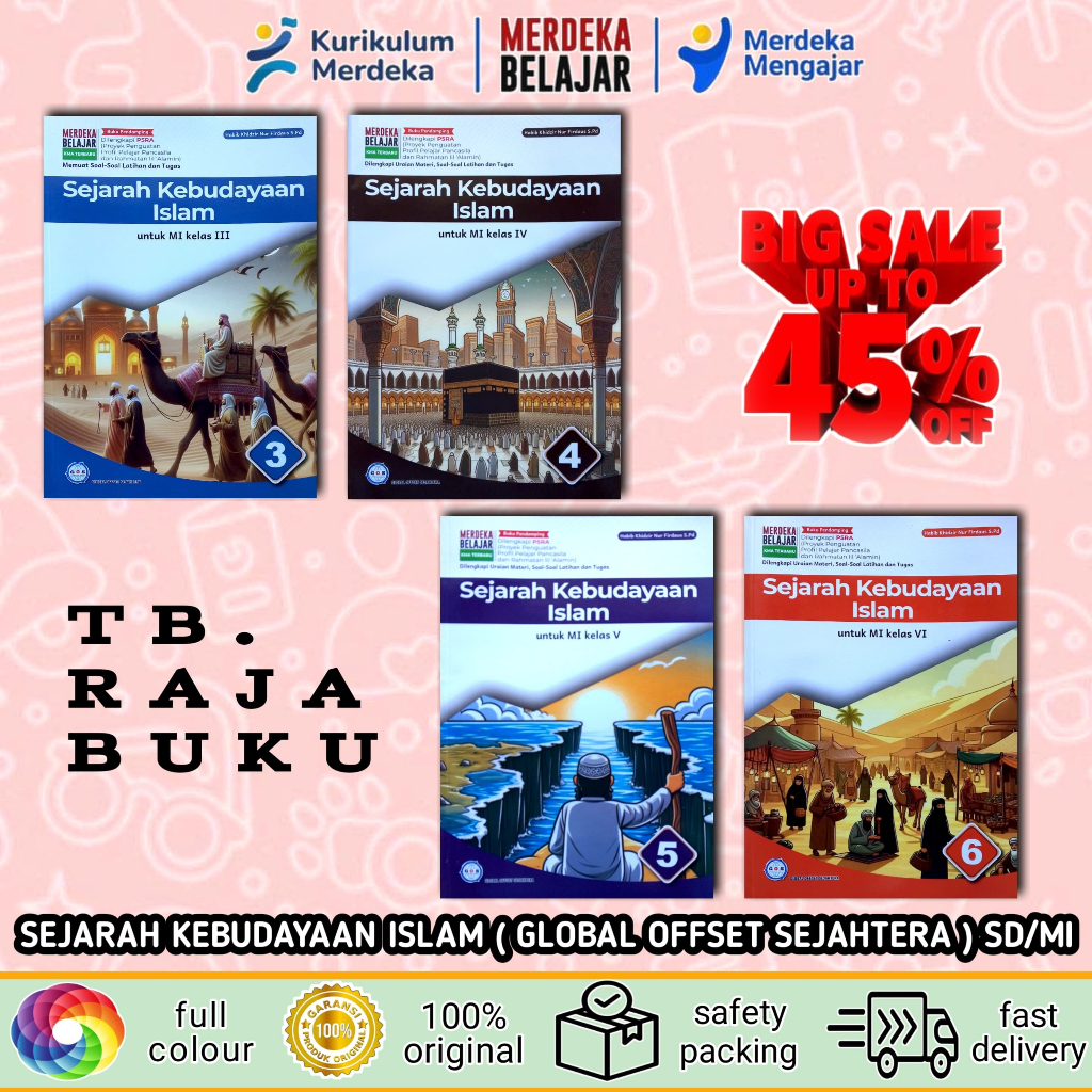 Jual Buku Siswa Pendamping SKI : Sejarah Kebudayaan Islam, KMA 450 Kelas 3,4,5,6 SD Kurikulum ...