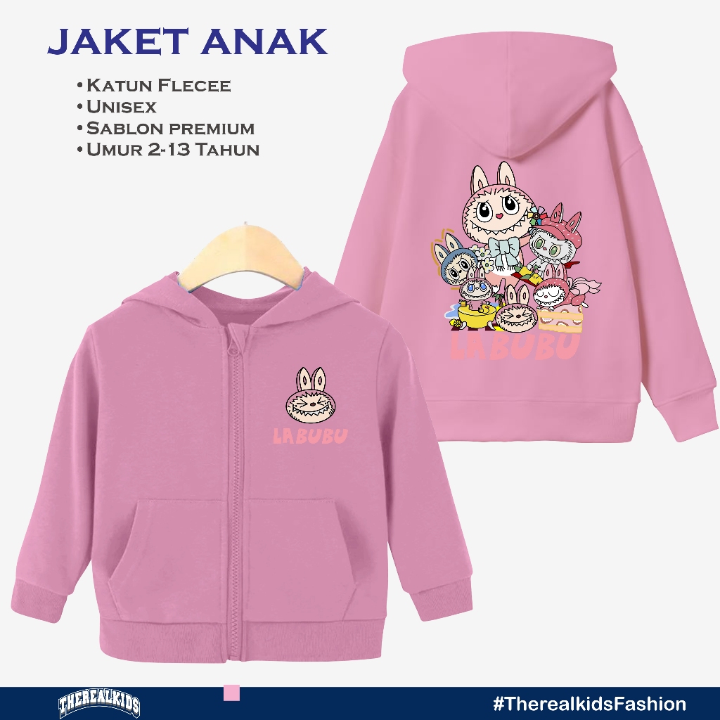 Jual Jaket Zipper Labubu Anak Perempuan Umur 2-13 Tahun Jacket ...