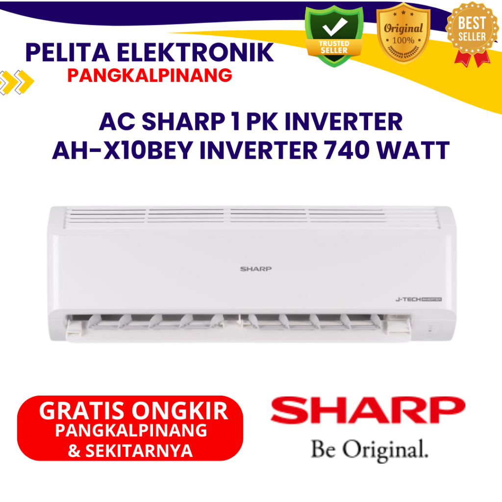 Jual Sharp AC 1 PK AH-X10BEY Inverter Hemat Listrik [unit only] | Shopee Indonesia