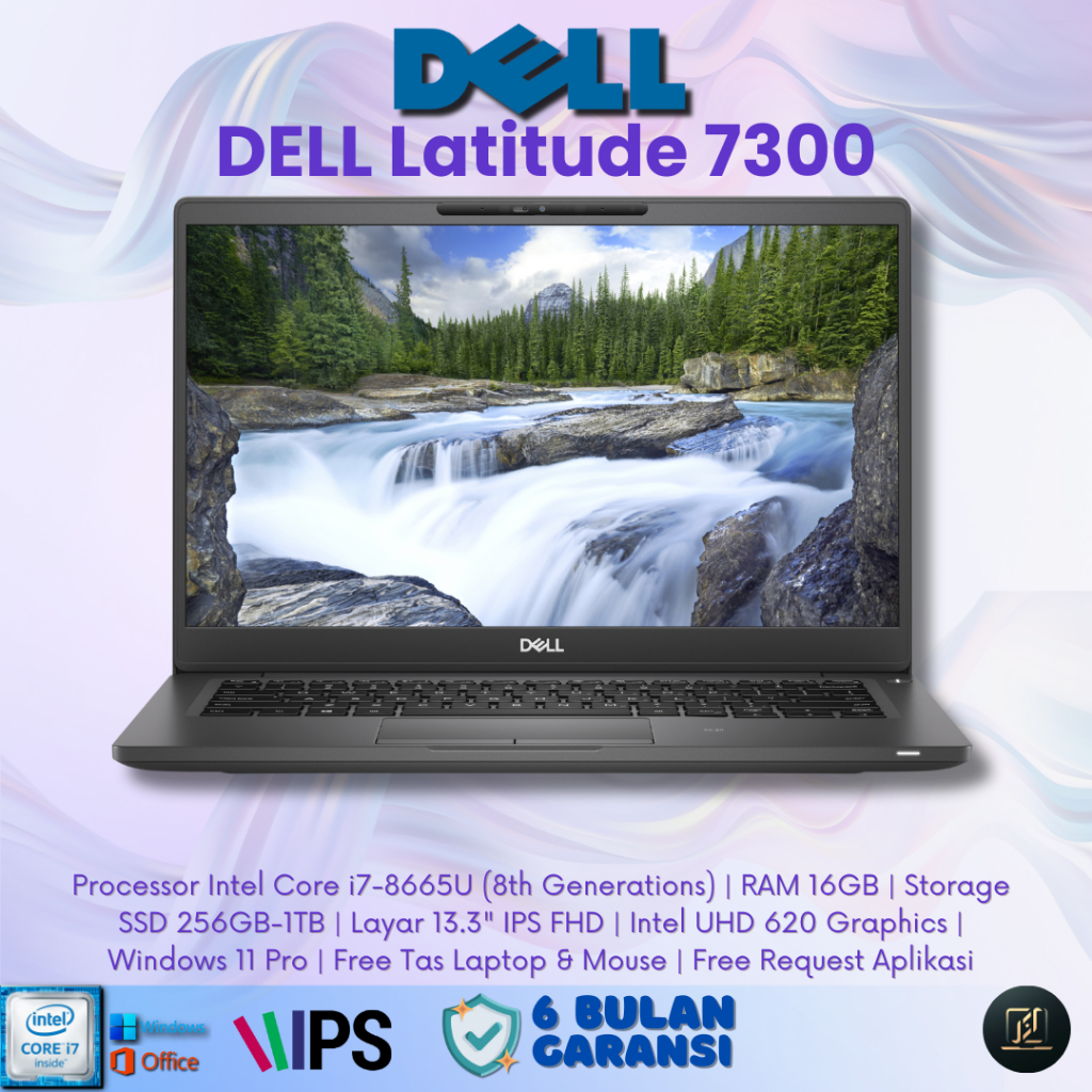 Jual Laptop DELL Latitude 7300, Core i7 Gen 8, RAM 16GB SSD 256GB ...