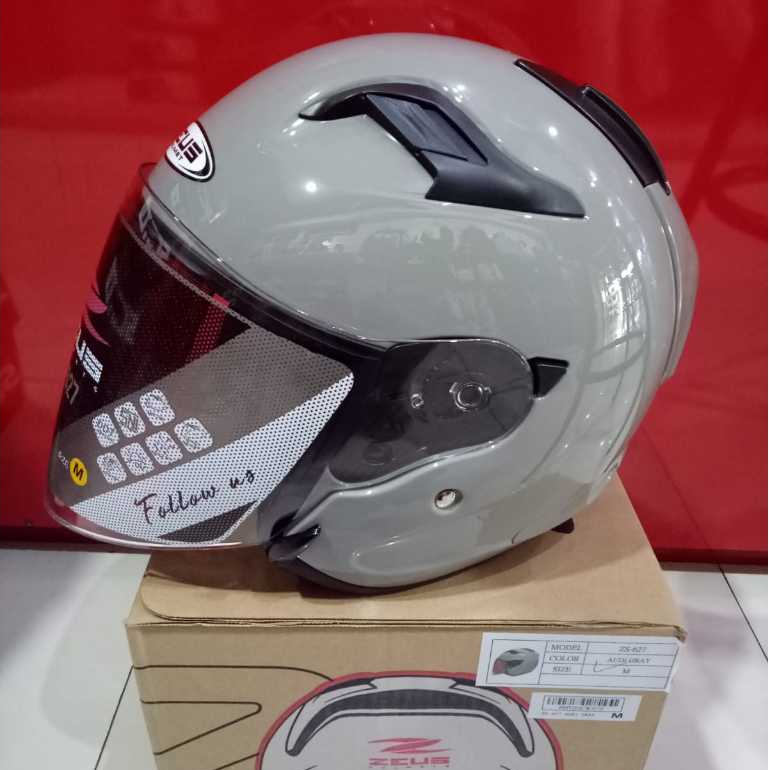 Jual Helm Zeus ZS-627 Audi Gray | Shopee Indonesia