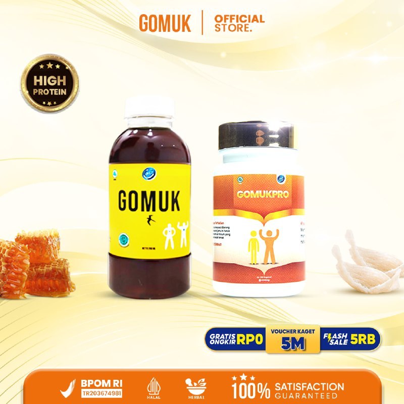 Jual Madu Gomuk (1 gomuk 200ml + 1 gomuk pro) - Herbal Raih Tubuh ...