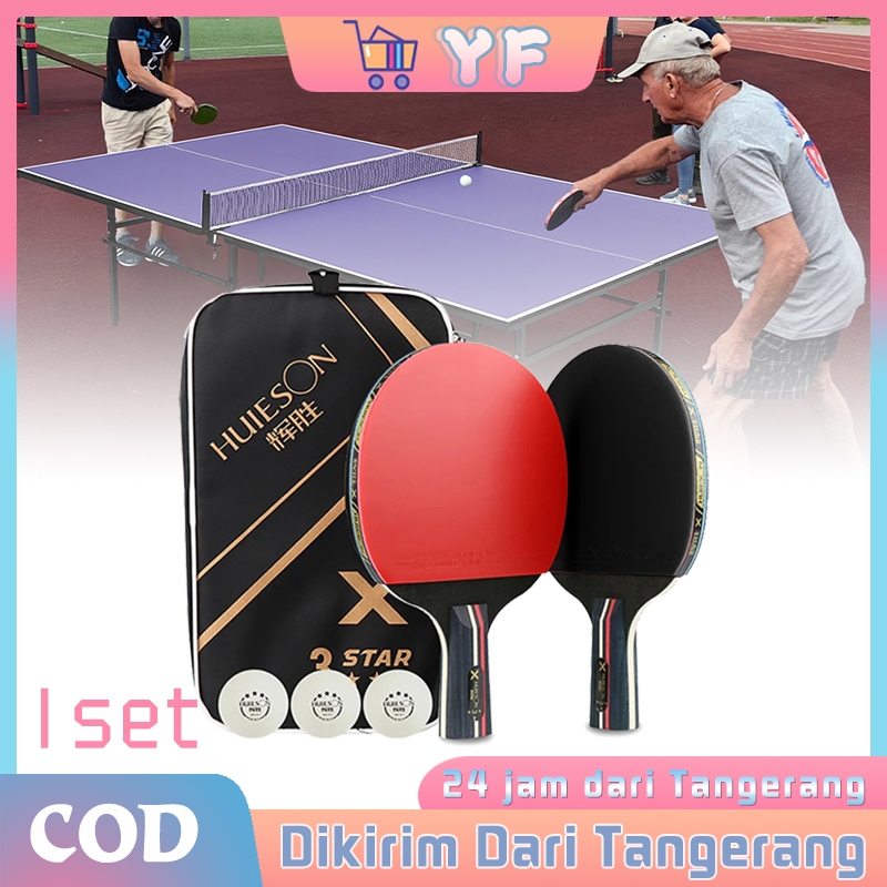 Jual HUISHENG Set Pingpong Paket Bet Bat Tenis Meja Original Pingpong Tenis Meja | Shopee Indonesia