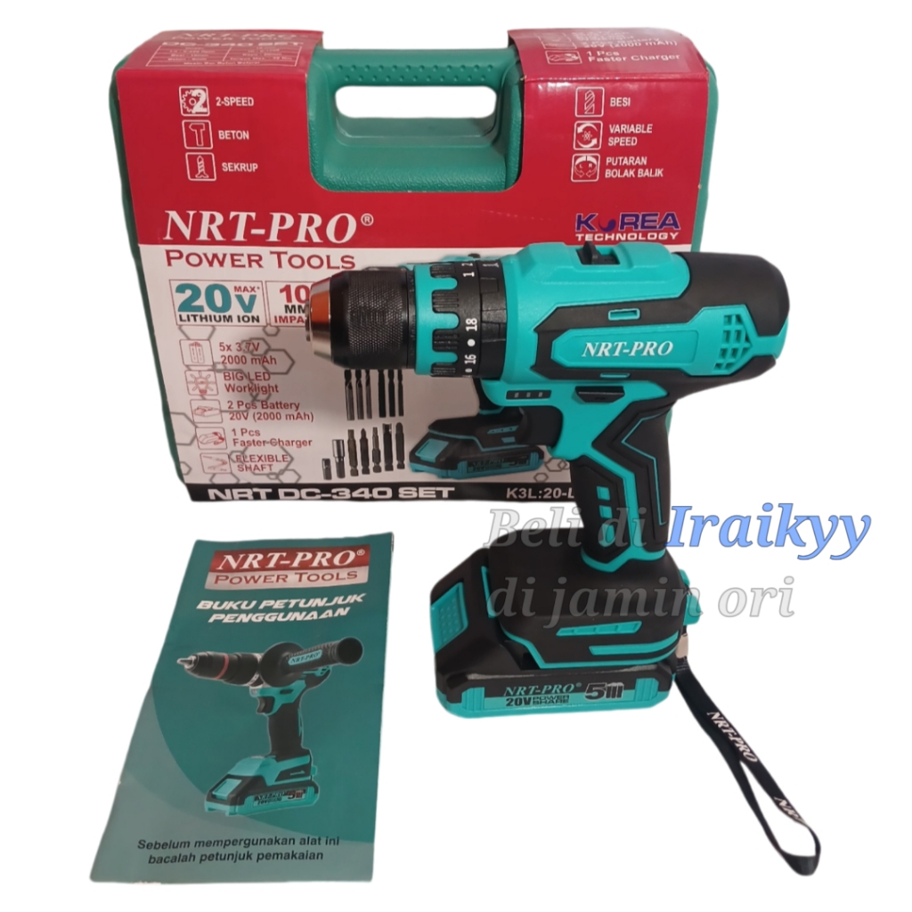 Jual DC-340 20volt Cordless Impact Drill - Bor tembok beton NRT Pro ...