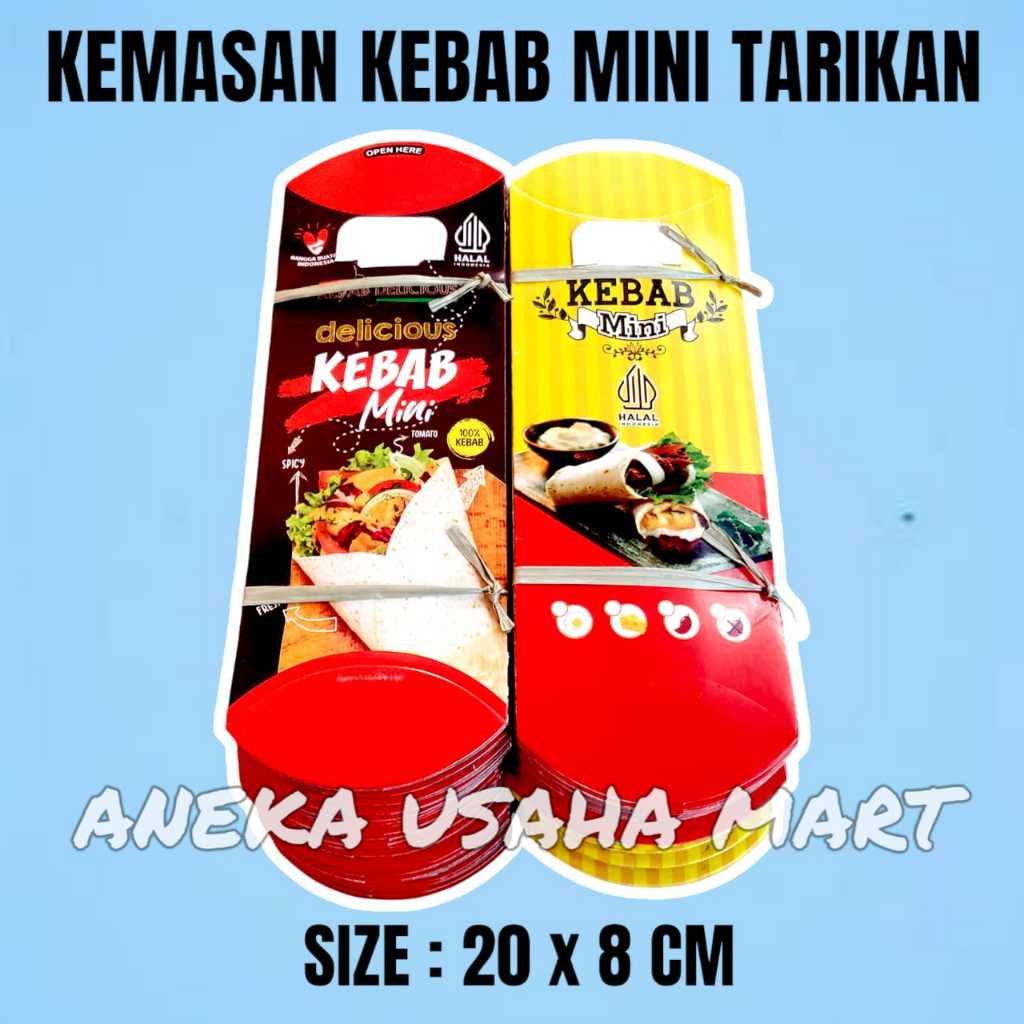 Jual Kertas Kemasan Kebab Mini Small Ukuran 20x8 cm Bahan Duplek Ori ...