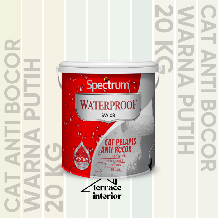 Jual Cat Pelapis Anti Bocor Spectrum Waterproof Warna Putih 20 KG ...