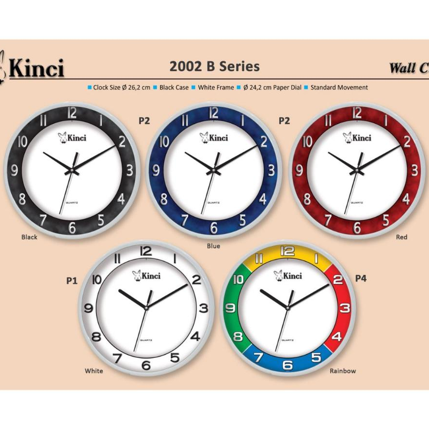 Jual Jam dinding Minimalis rainbow kincizen ukuran besar 30cm biru ...