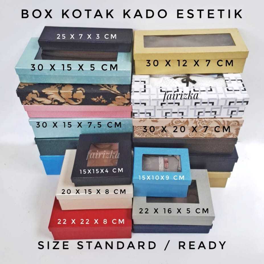 Jual 21.10 BOX Kotak Kado Mewah Hardboard Tebal lapis Wallpaper+Mika ...
