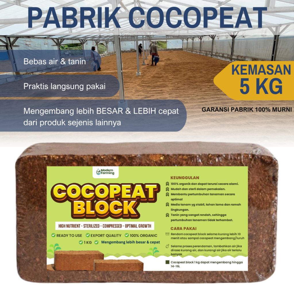Jual Media Tanam Cocopeat Block Garansi Harga Murah Kokopit Blok ...