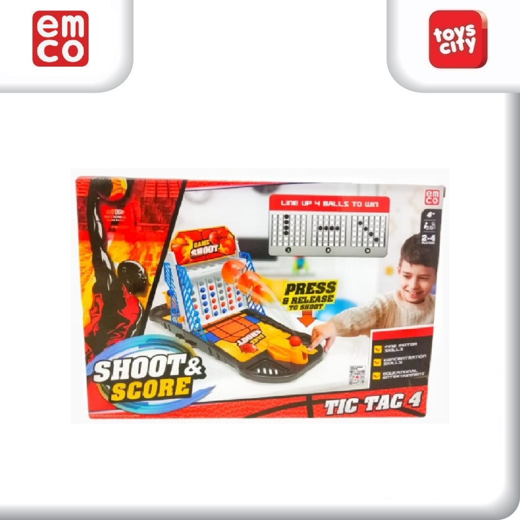 Jual Emco Toys Shoot & Score Tic Tac 4 Line Up 4 Balls to Win - Board ...