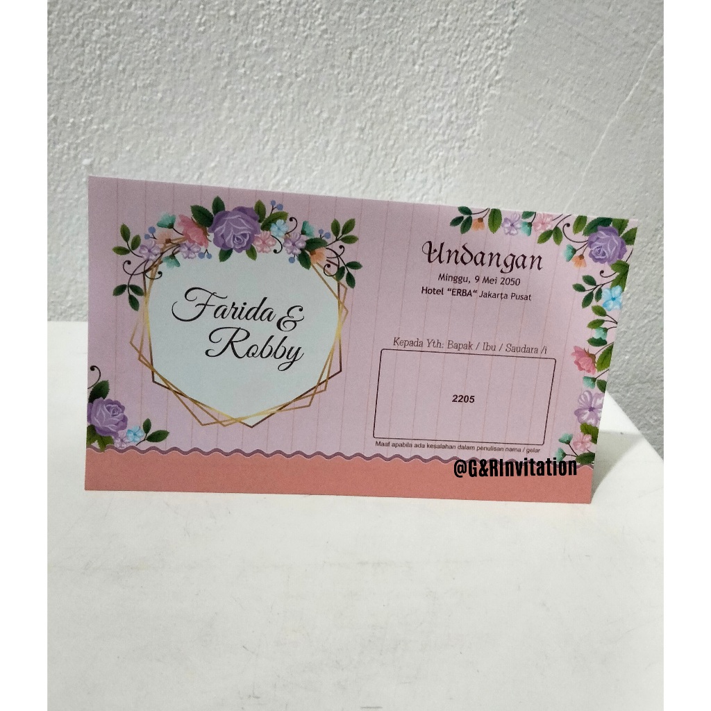 Jual Blangko KOSONG / CETAK Undangan Pernikahan Erba 2205 | Shopee ...