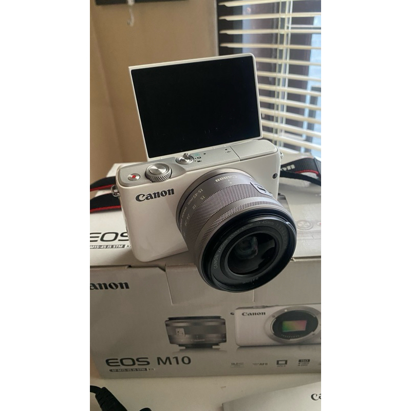 Jual Kamera Mirrorless Canon Eos M10 Wifi Putih Lensa Kit + Memori Card ...