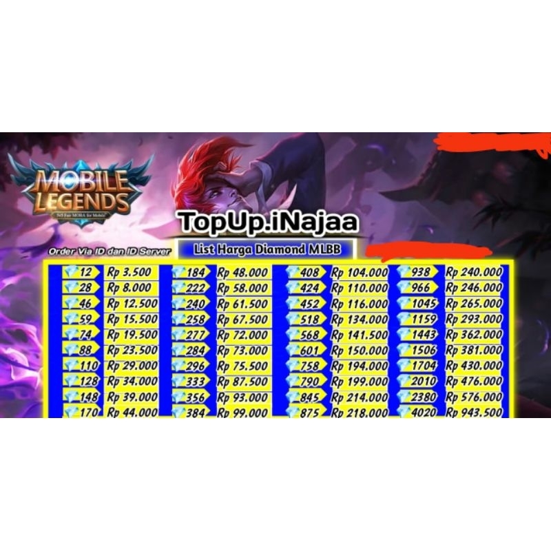 Jual New Pricelist (TOP UP DIAMOND MOBILE LEGENDS) | Shopee Indonesia