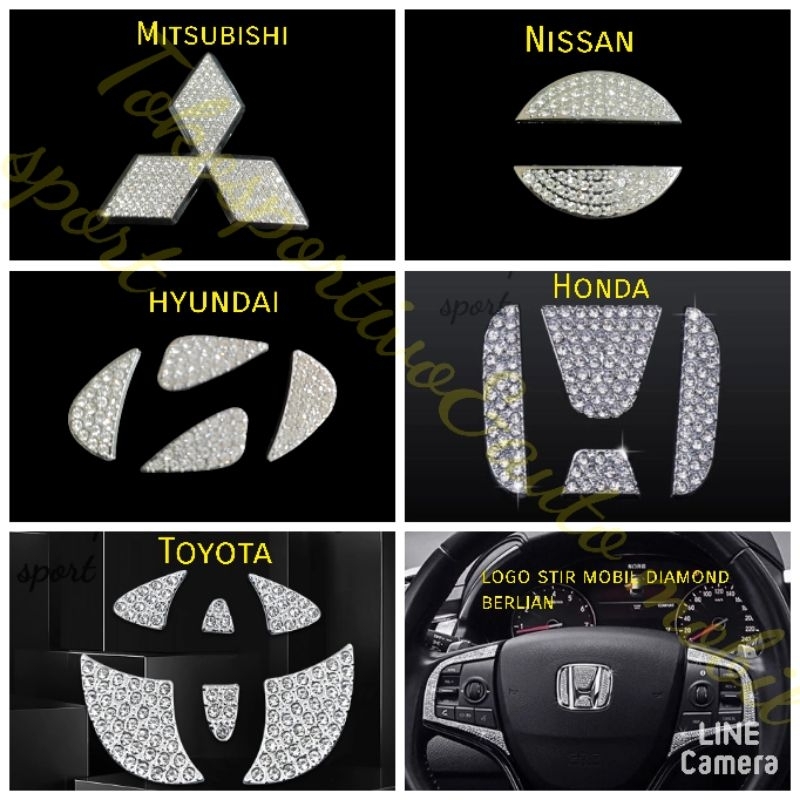 Jual EMBLEM STIKER LOGO STIR MOBIL BLING BERLIAN MODEL DIAMOND MOBIL ...