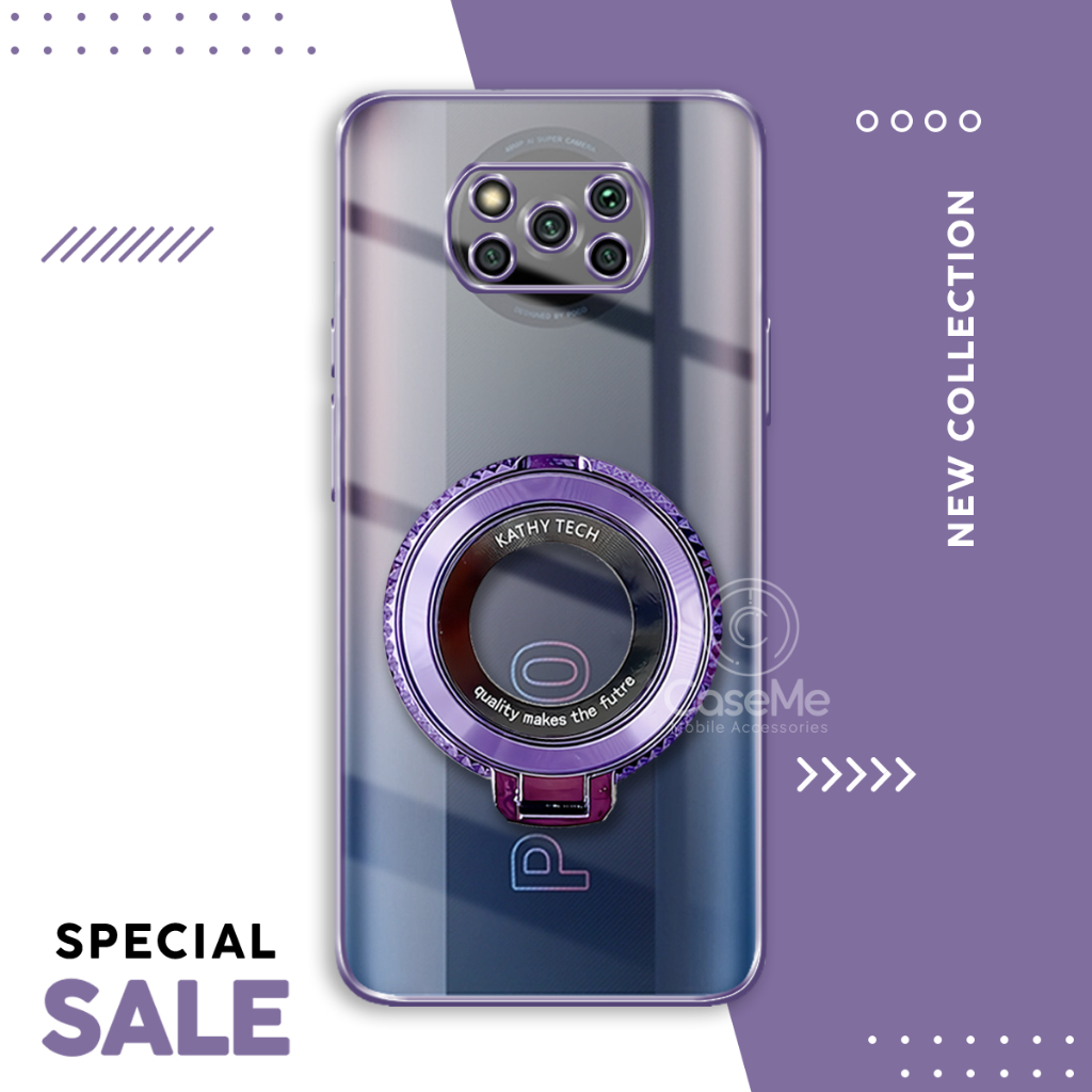 Jual Case Xiaomi Poco X3, X3 Nfc, X3 Pro Softcase Plating Luxury Dengan Ring Standing Terbaru ...