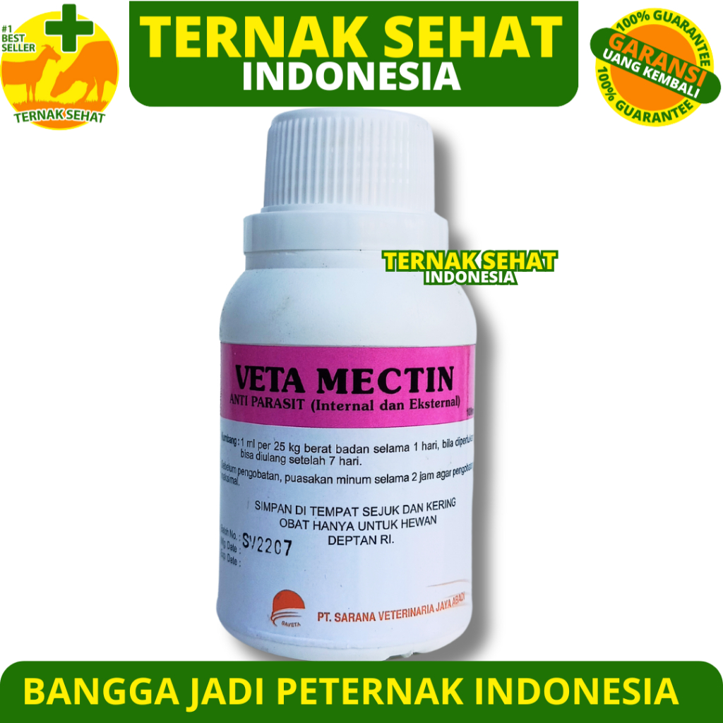 Jual VETA MECTIN 100ML - Obat Anti Parasit Hewan Ternak Kutu Gurem ...