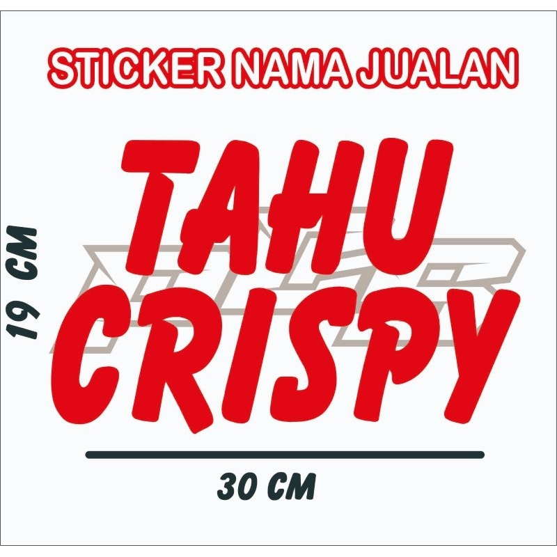 Jual CUTTING STICKER TULISAN TAHU CRISPY STICKER TEMPELAN UNTUK NAMA ...