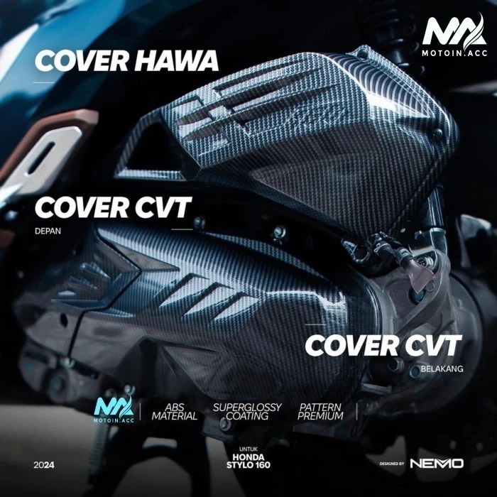Jual Cover Carbon Honda Stylo 160 Tutup Carbon Filter cvt depan cvt ...