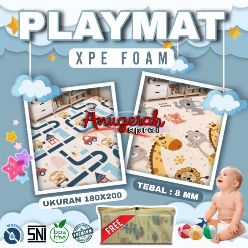 Jual SPEEDS PLAYMAT XPE FOAM UKURAN 180X200 TEBAL 8MM FREE BAG STANDAR SNI - PLAYMAT XPE ...