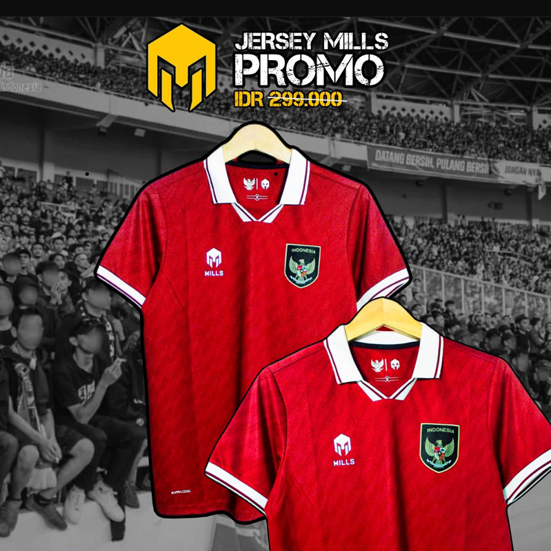 Jual JERSEY MILLS TIMNAS INDONESIA 2024 JERSEY KRAH VINTAGE TERBARU ...