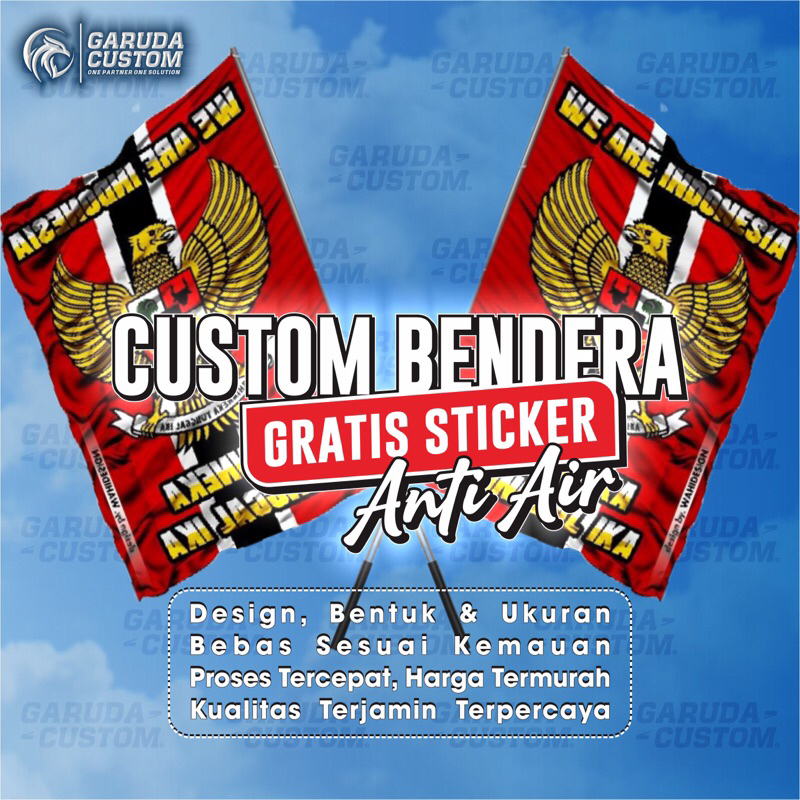 Jual Bendera Custom Logo Sendiri | Hand Flag Custom | Bendera Komunitas ...