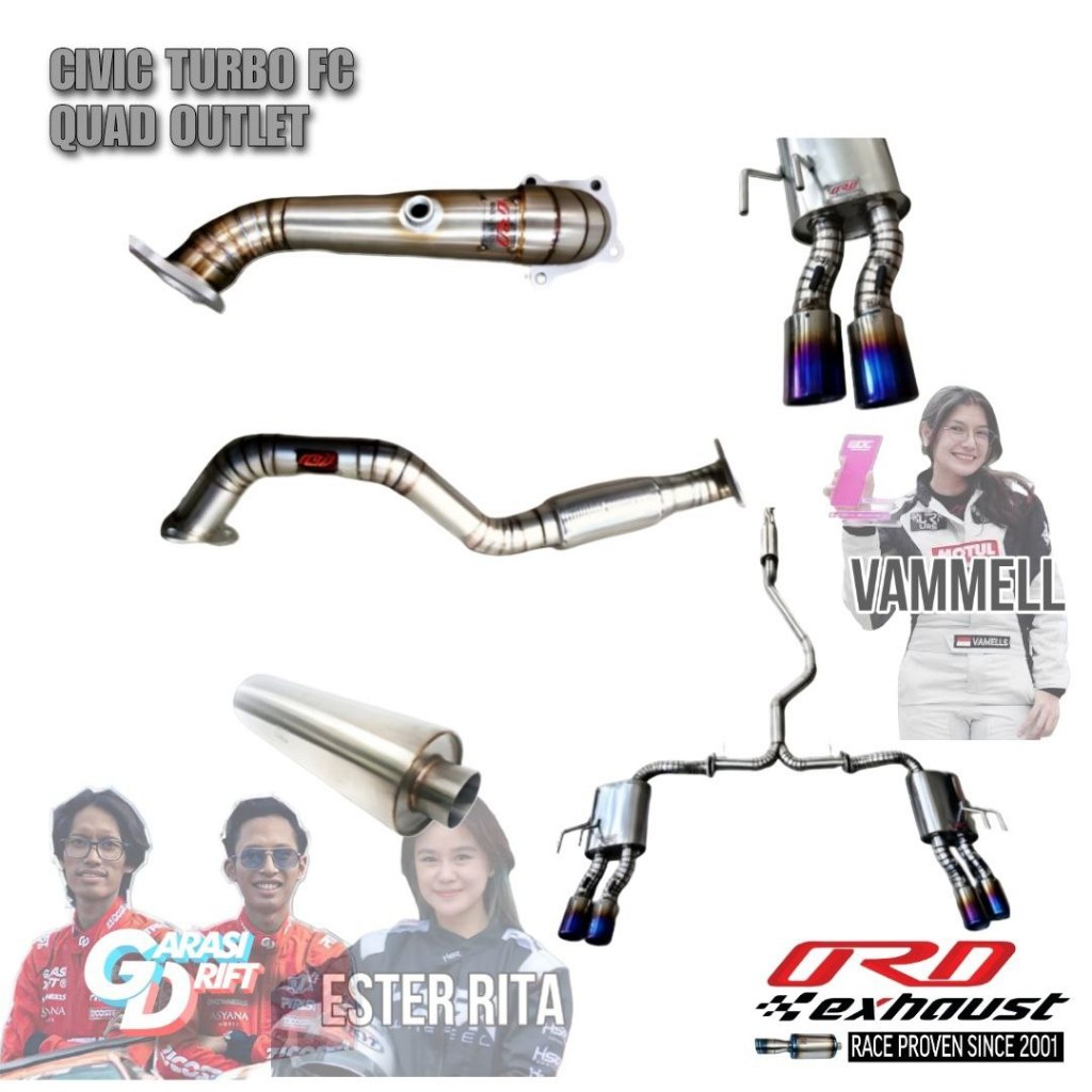 Jual ORD Exhaust Fullsystem Civic Turbo FC Sedan / Hatchback | Shopee ...