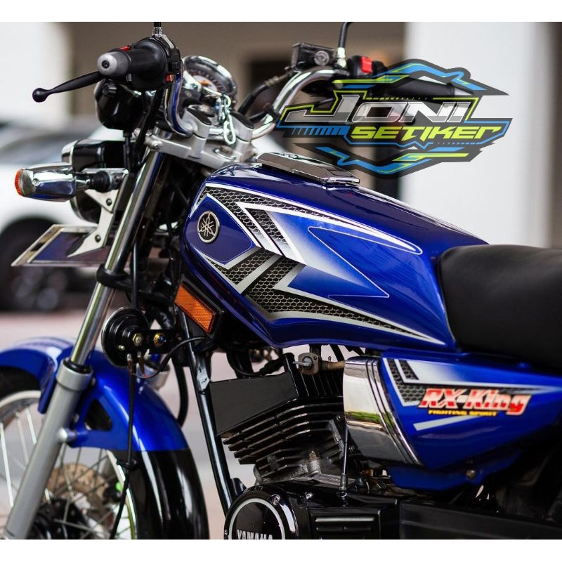 Jual STIKER STRIPING ORI YAMAHA RX KING 2004 BIRU SET EMBLEM YAMAHA RX ...