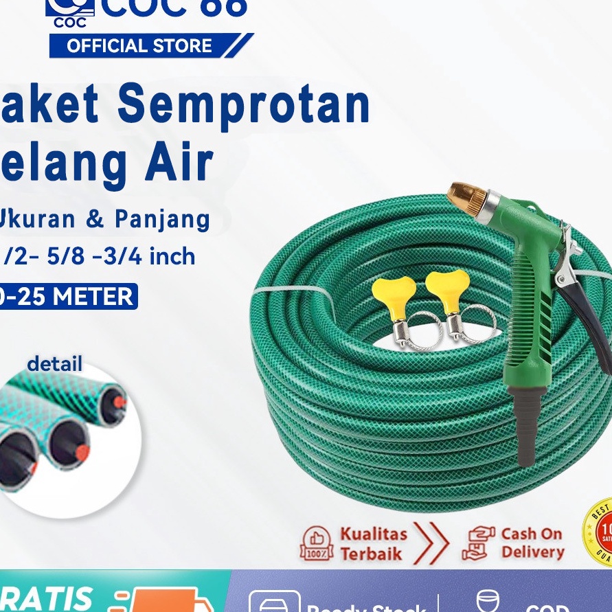 Jual Super SE SEMPROTAN SELANG AIR 1 ROL 2 METER 12 58 34 INCH HIJAU ...