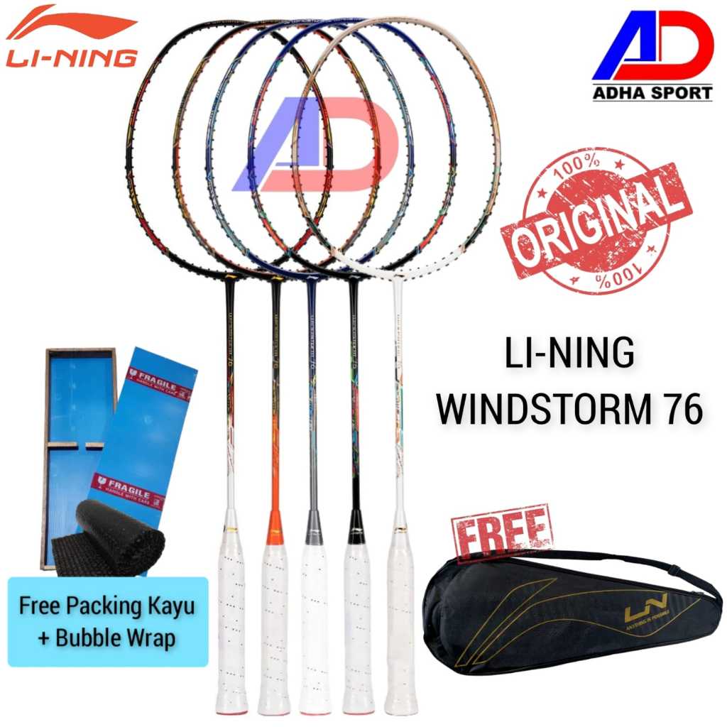 Jual New Color Lining Windstorm 76 Raket Badminton Bulutangkis Original ...