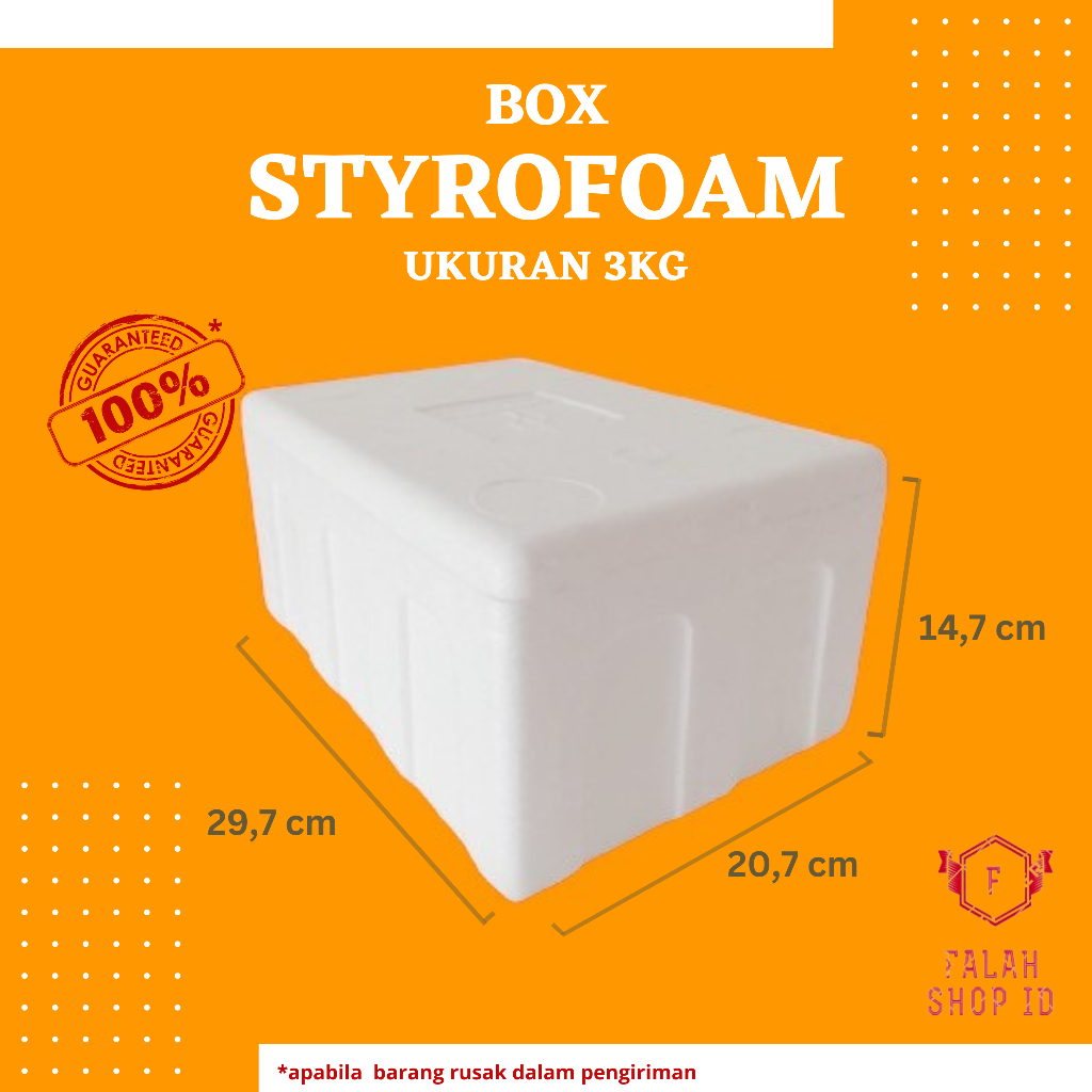 Jual STYROFOAM BOX 3 KG Ukuran 29,7 X 20,7 X 14,7 CM / COOLER BOX / BOX IKAN / STY BOX / Box Es ...