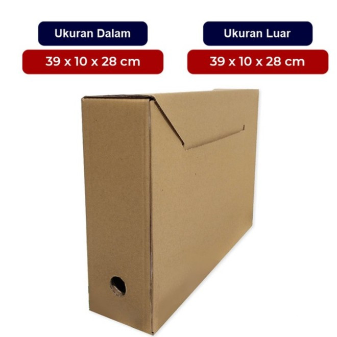 Jual ( 10 pcs ) box packing dokumen box file arsip storage kardus penyimpanan berkas warna ...